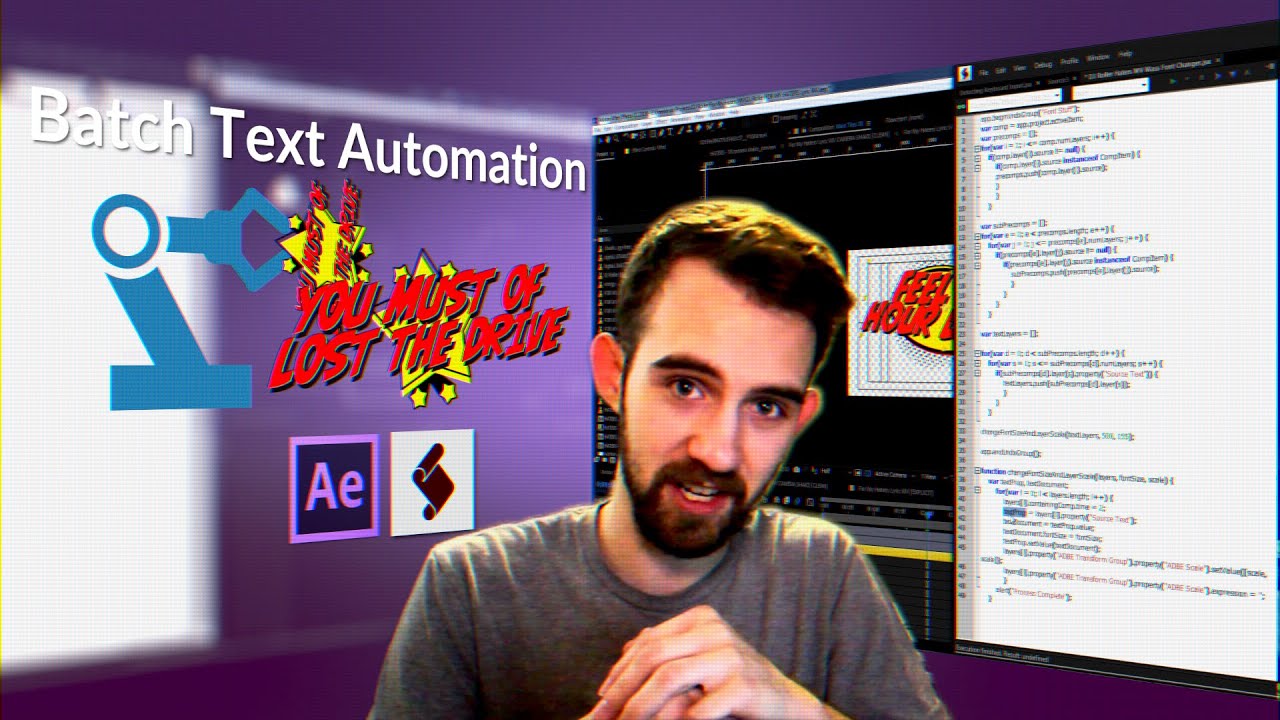 After Effects Scripting Tutorial Quicktip Batch Text Automation