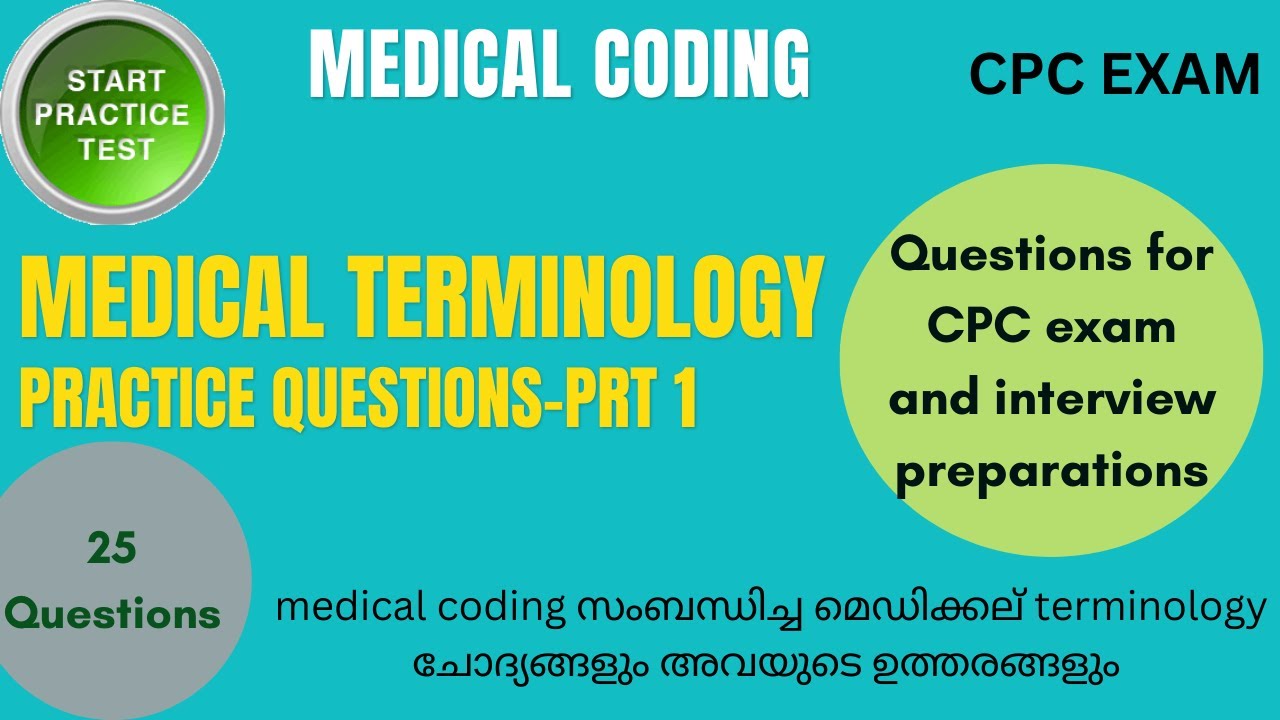 Medical Terminology Practice Questions Part 1 Medical Coding Cpc Exam