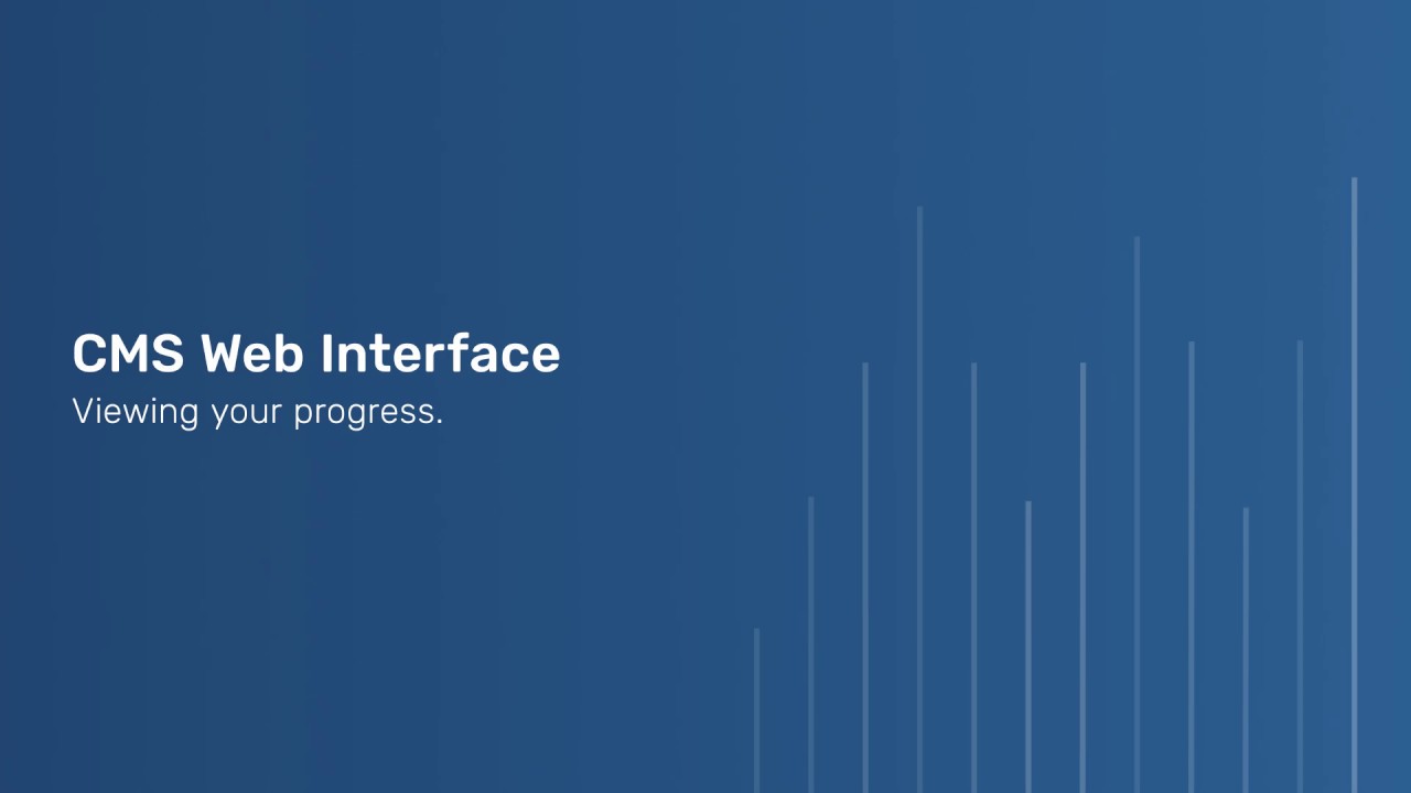 Cms Web Interface View Progress Youtube
