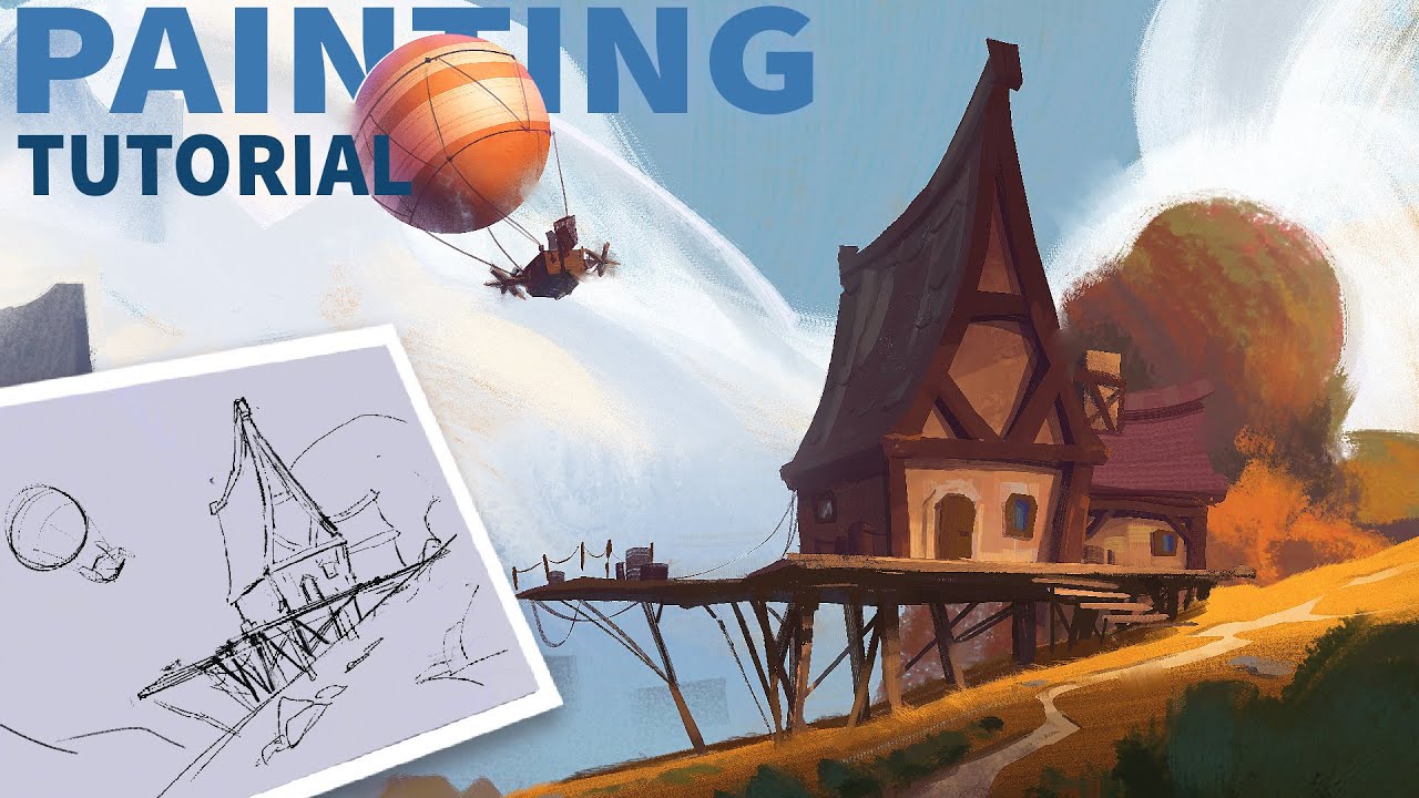 How To Paint A Landscape Environment Digital Painting Tutorial