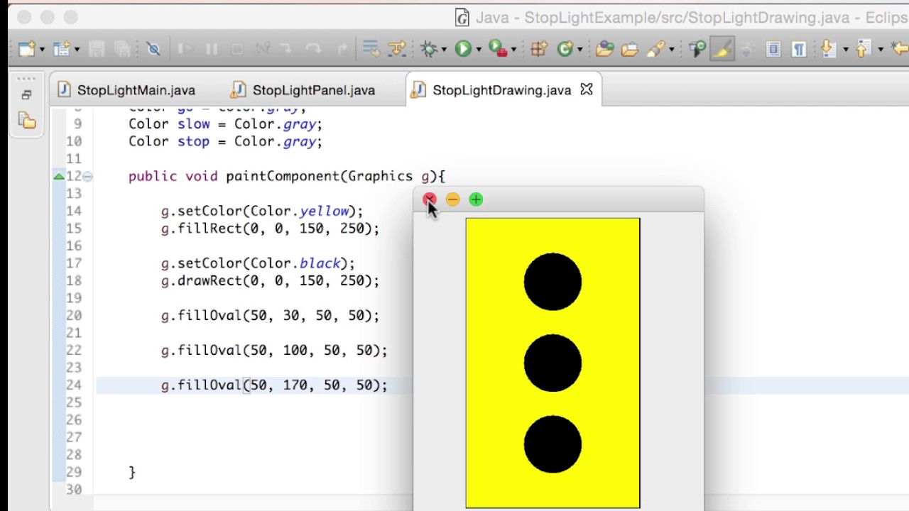 Java Swing Stoplight Gui Youtube