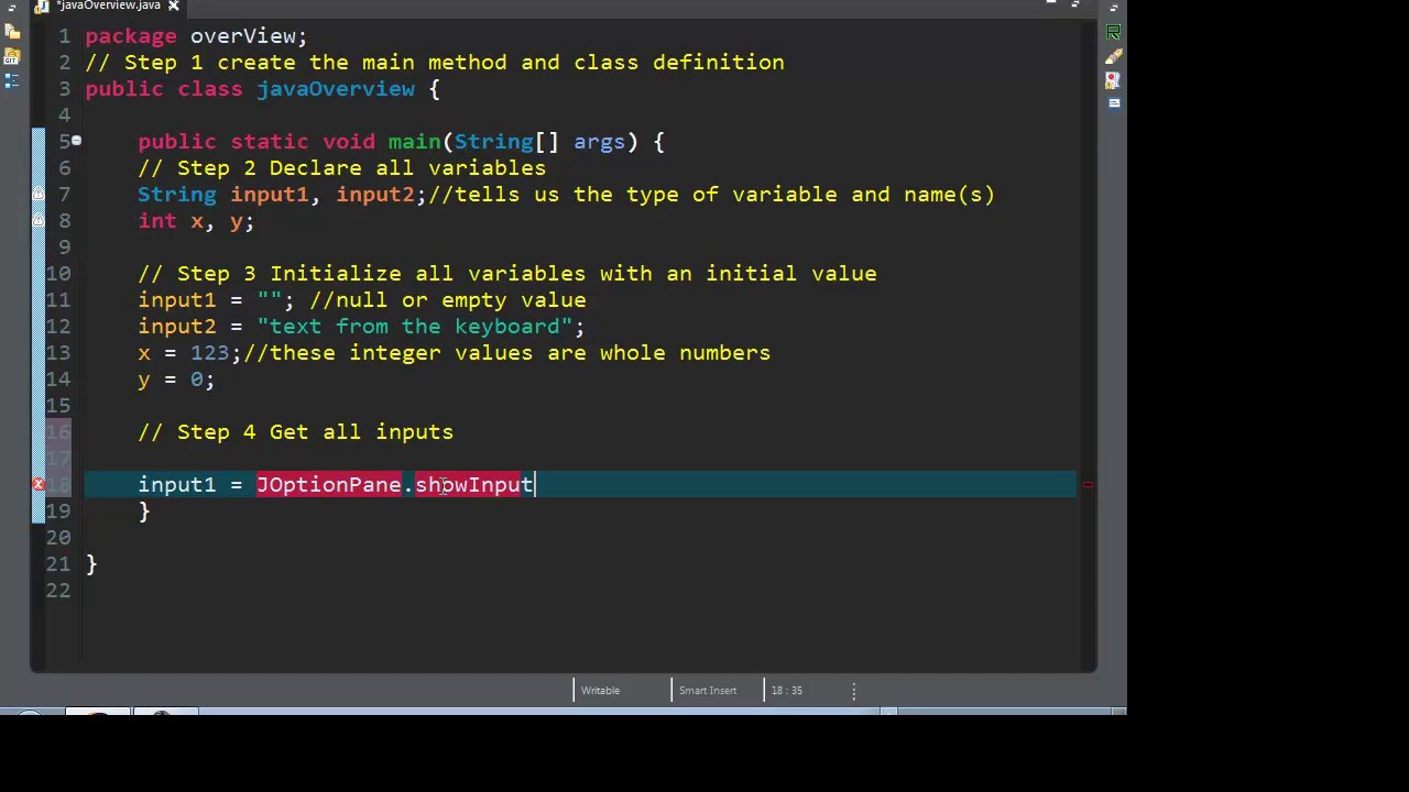 Eclipse And Java Intro Part I Youtube