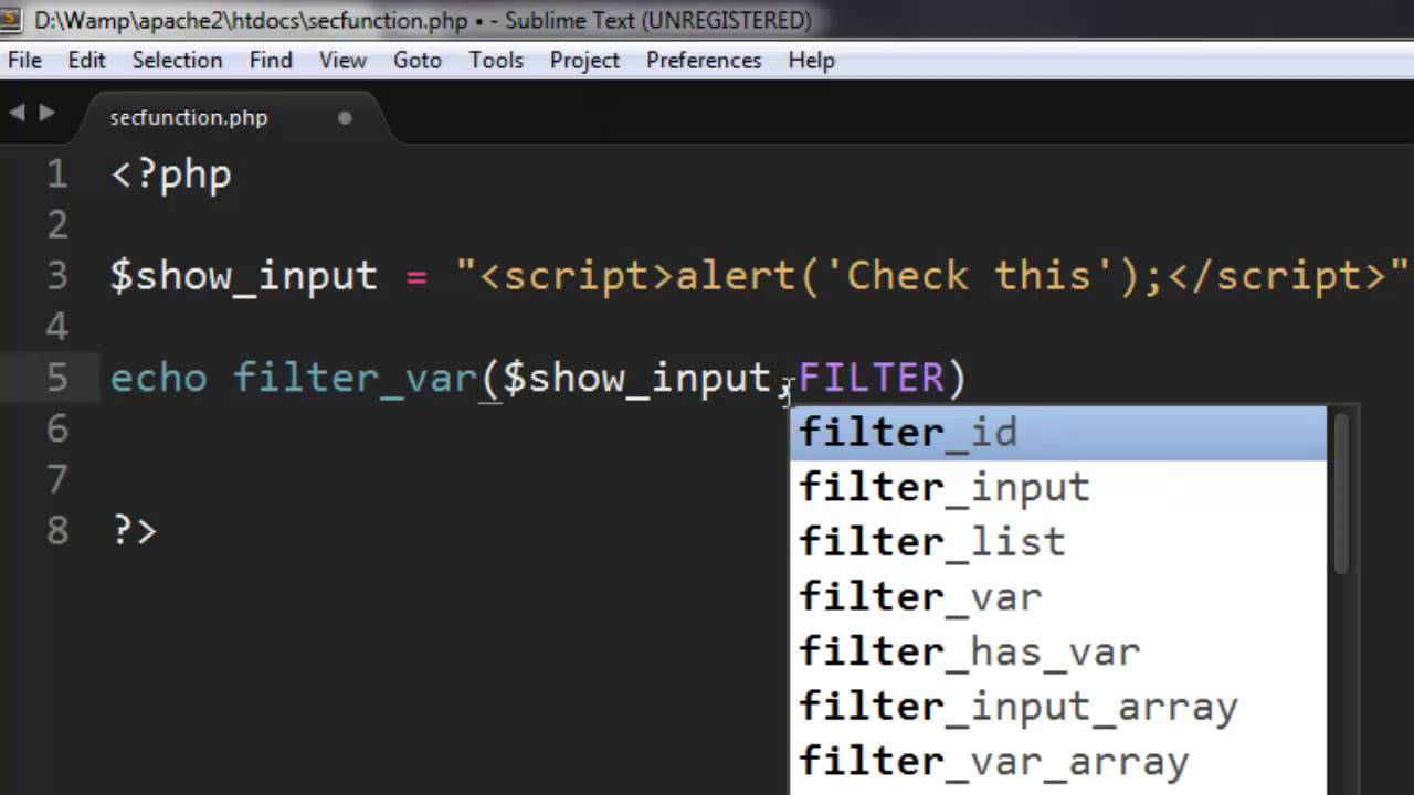 Php Filter Var Function Youtube
