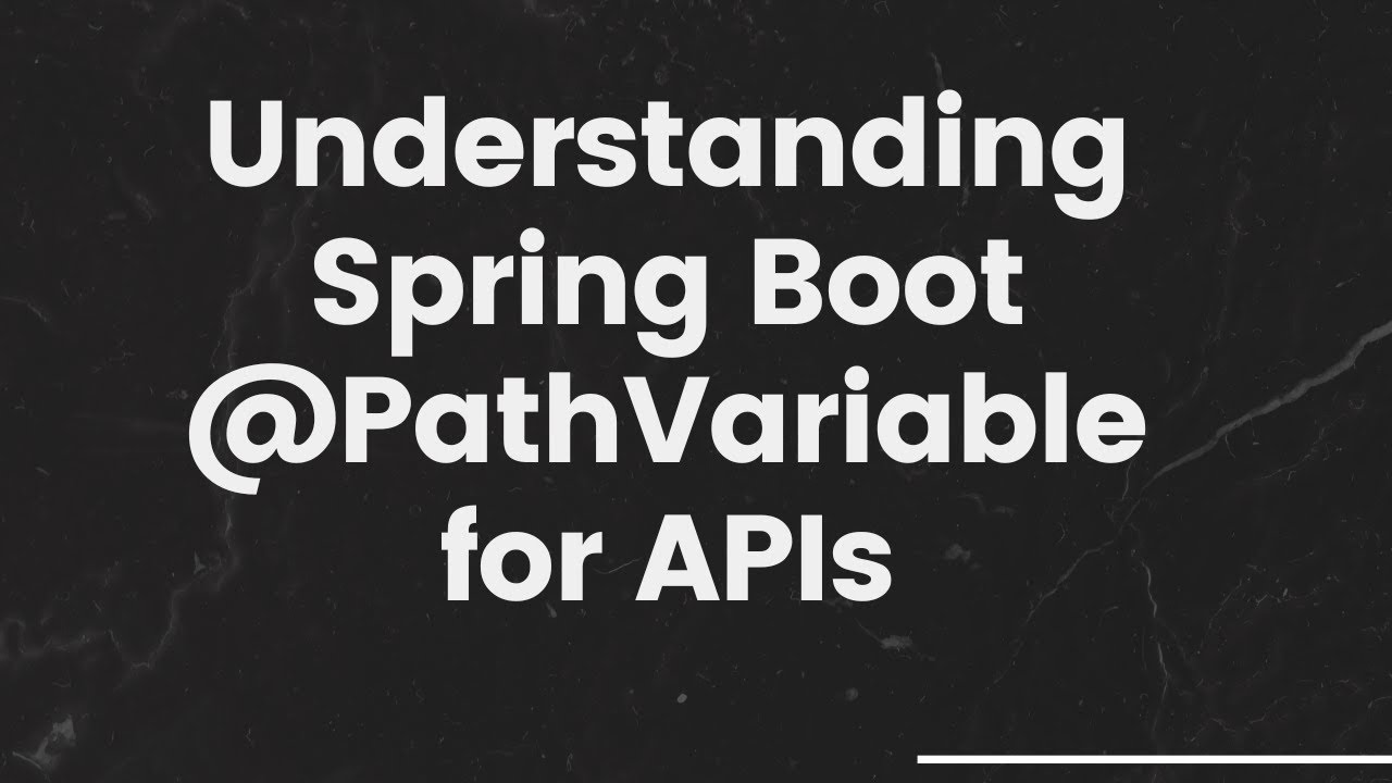 Pathvariable Annotation Everything You Need To Know Chapter 4 Youtube