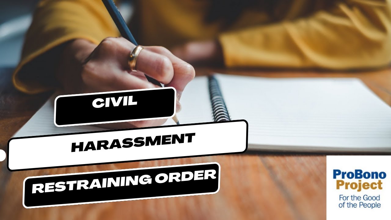 What Is A Civil Harassment Restraining Order Youtube