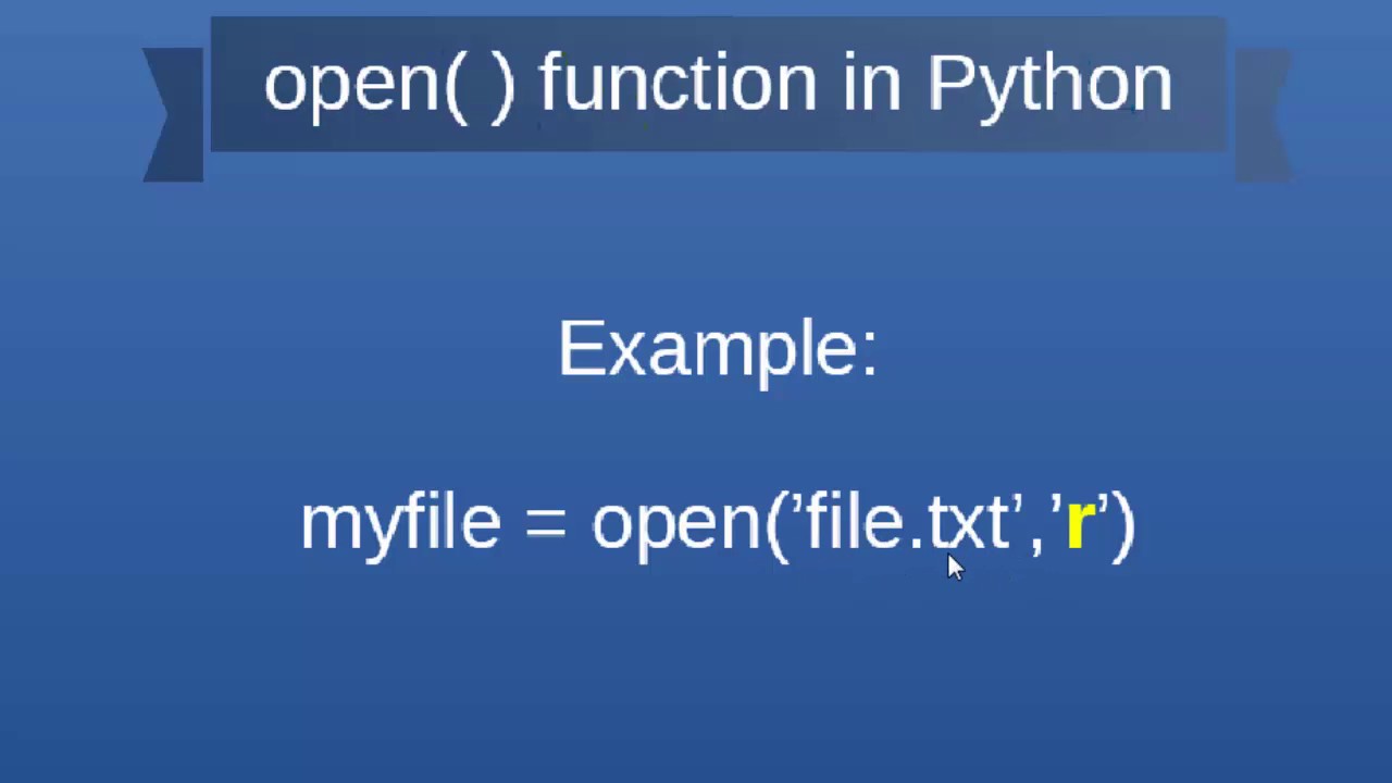 The Open Function In Python Language Open Function In Python Youtube