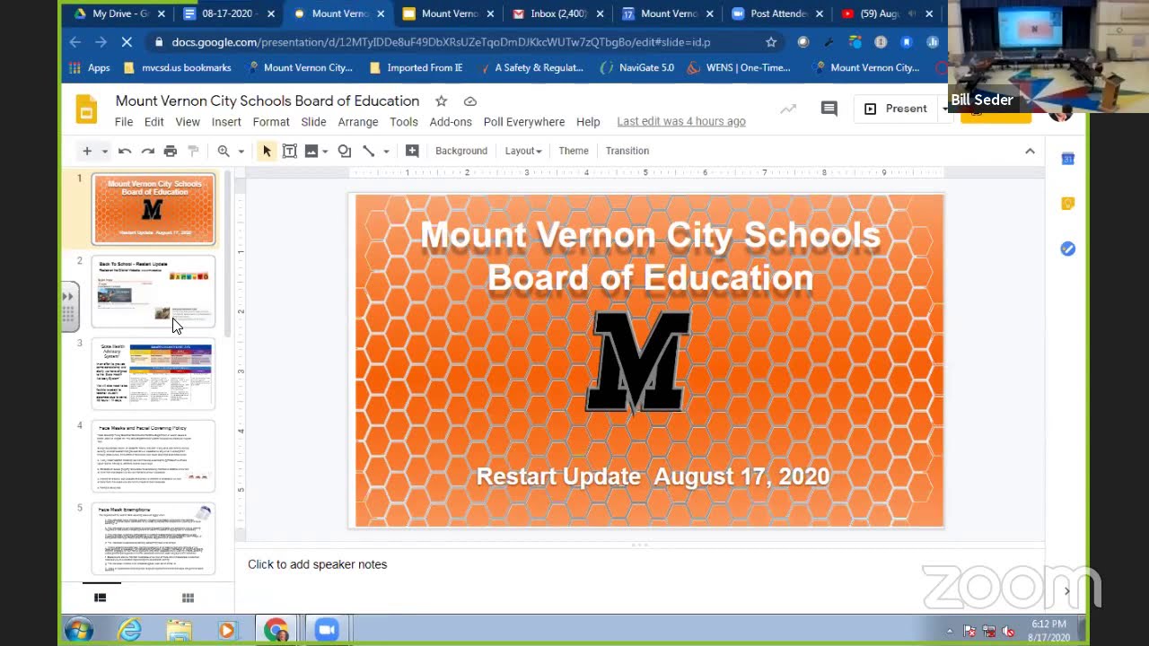 August Board Meeting Youtube