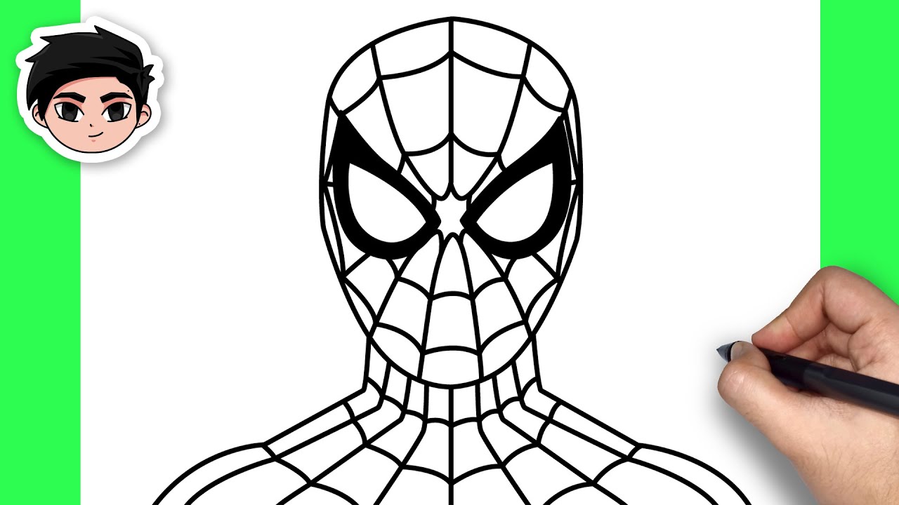 How To Draw Spiderman Easy Step By Step Tutorial Youtube
