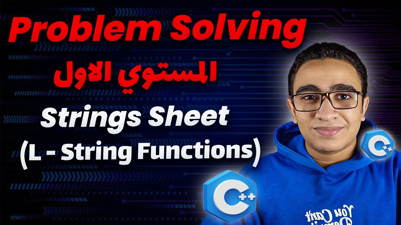94 L String Functions Strings Problem Solving Sheet Youtube