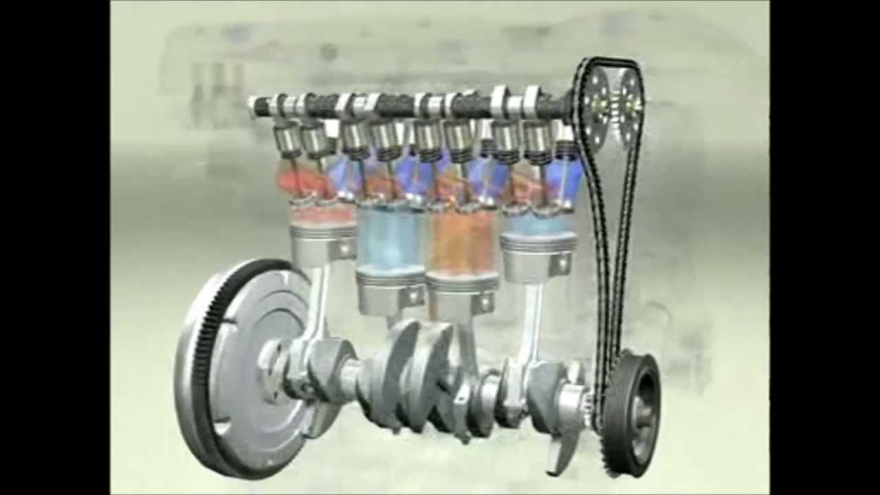 4 Stroke Motorcycle Engine Animation