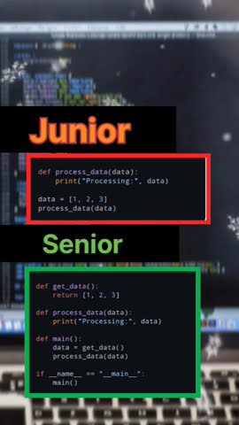 Junior Vs Senior Developer Programming Python Coding Python Frontend