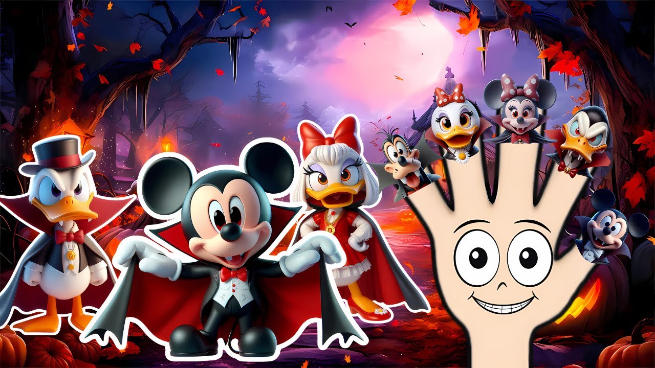 Halloween Mickey Mouse Finger Family Nursery Rhymes Kids