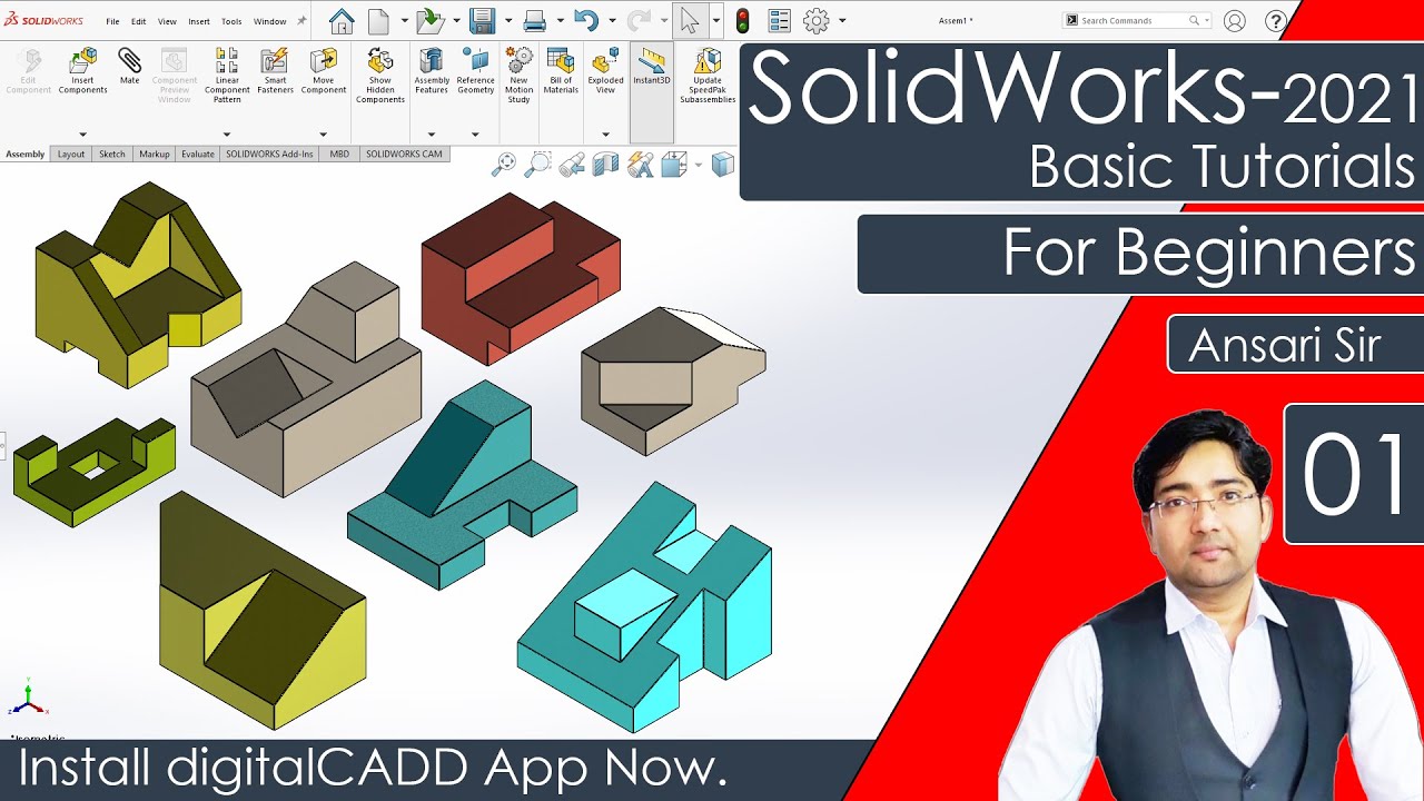 Solidworks Tutorials Solidworks Basic Tutorials For Beginners