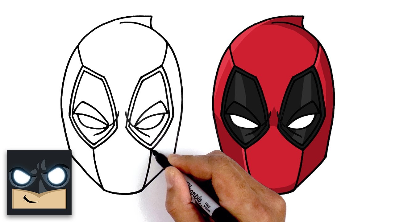 How To Draw Deadpool Step By Step Tutorial Youtube