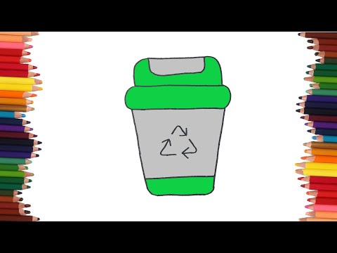 Como Dibujar Un Bote De Basura Dibujos Faciles Youtube