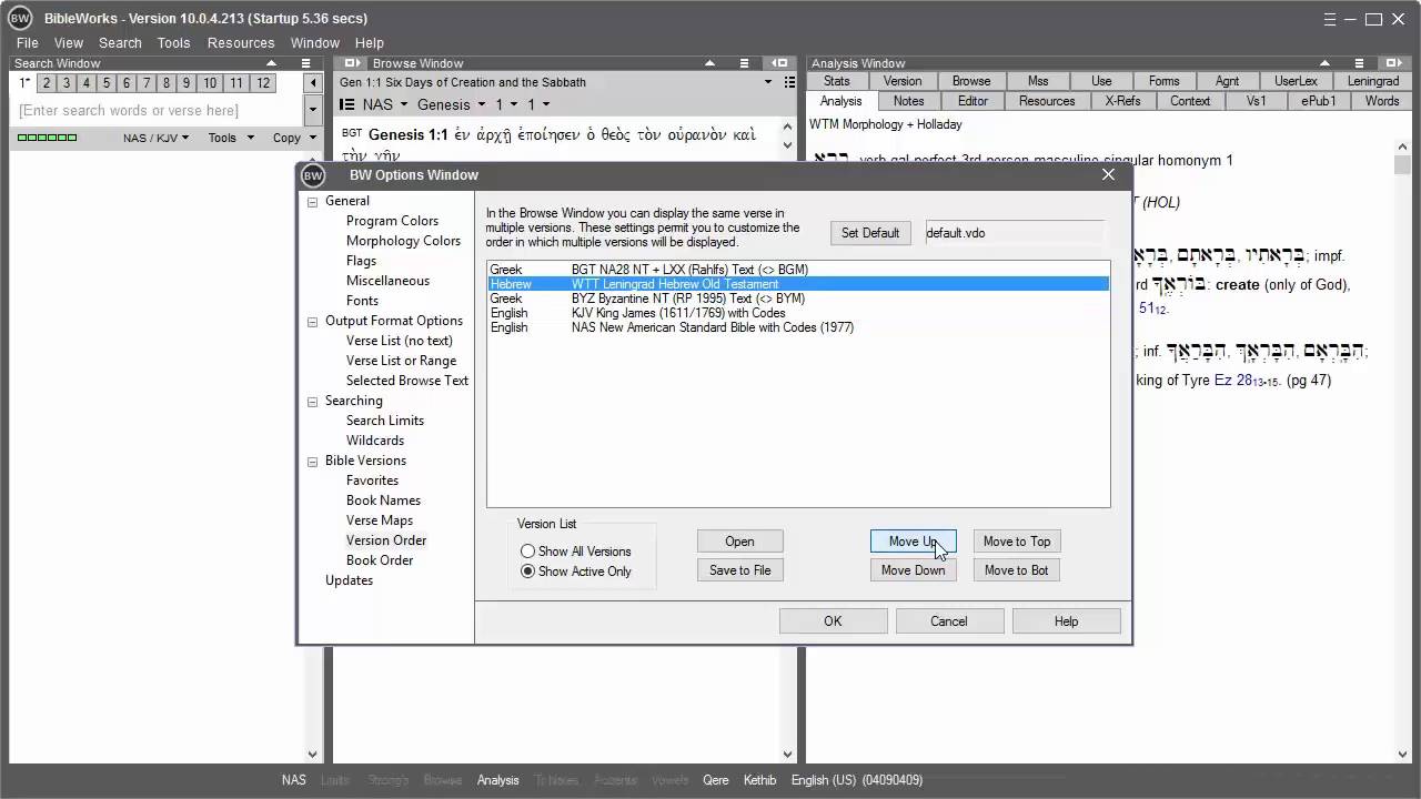 How To The Change Version Display Order In The Browse Window Bw10 Youtube
