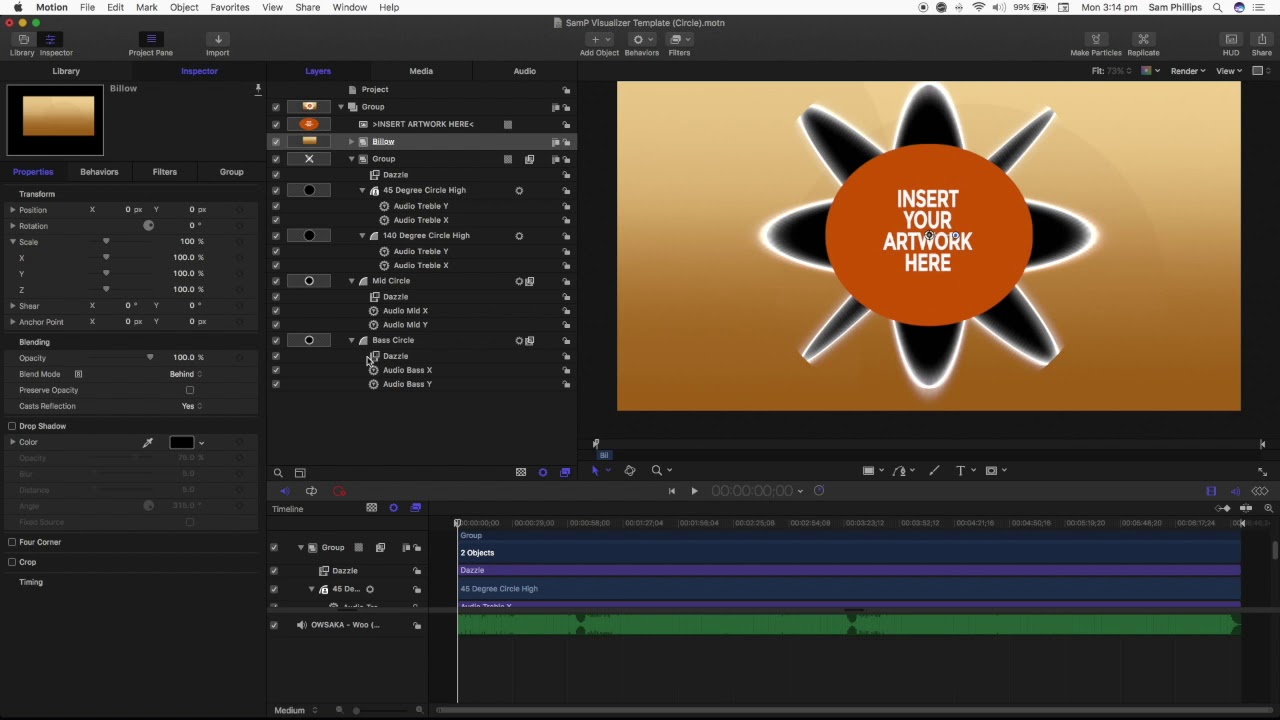 Apple Motion 5 Tutorial How To Make A Visualizer Effect Free
