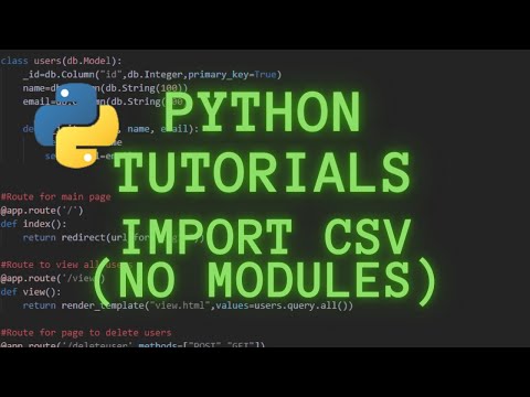 Python Tutorial Importing Csv No Modules Part 1 Youtube