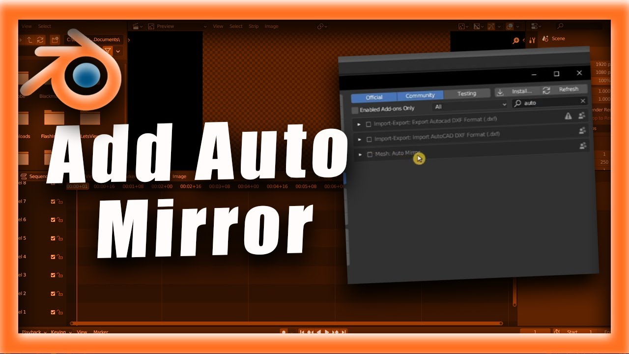 Blender Tutorial How To Add Auto Mirror In Blender Fast Method New