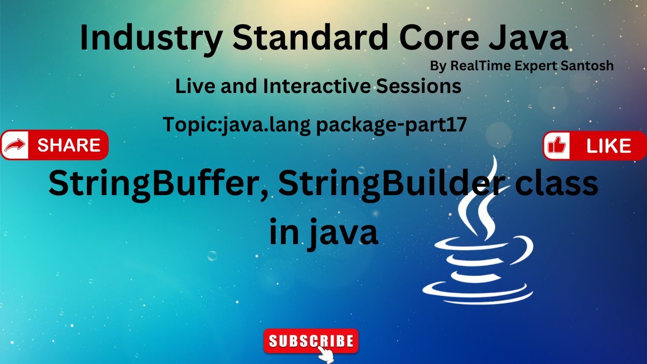 Stringbuffer And Stringbuilder Class In Java Java For Beginners 2025