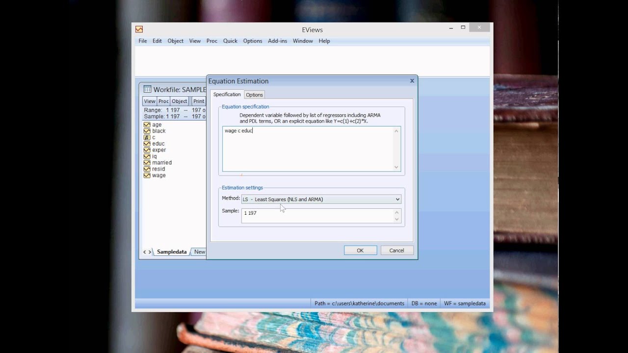 Eviews Tutorial Youtube