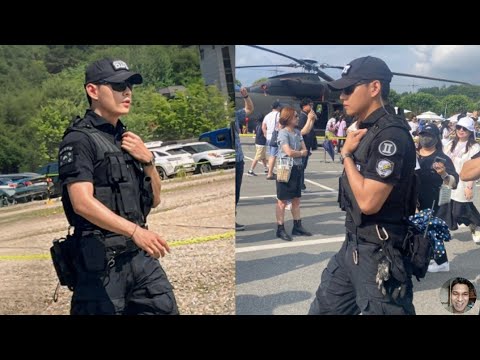 Bts V Taehyung Captain On Duty In Military Buff Body Cool Uniform