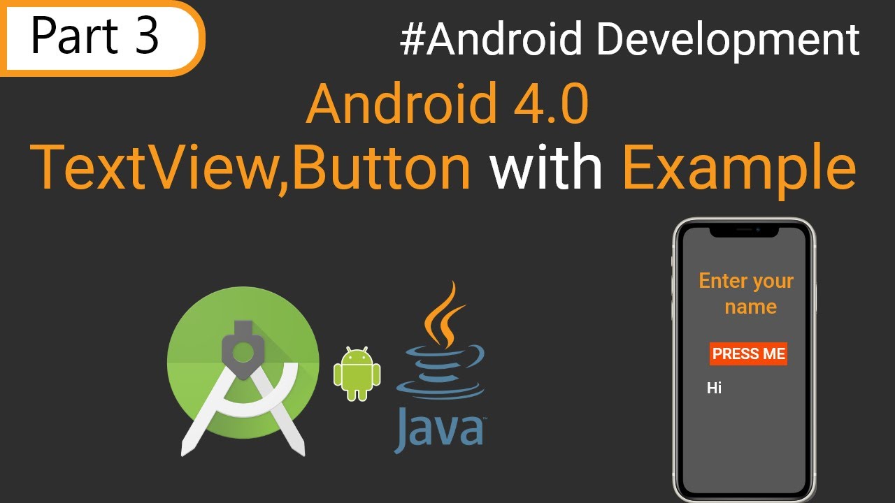 Textview And Button Onclick Android Studio Tutorial Beginners Hd