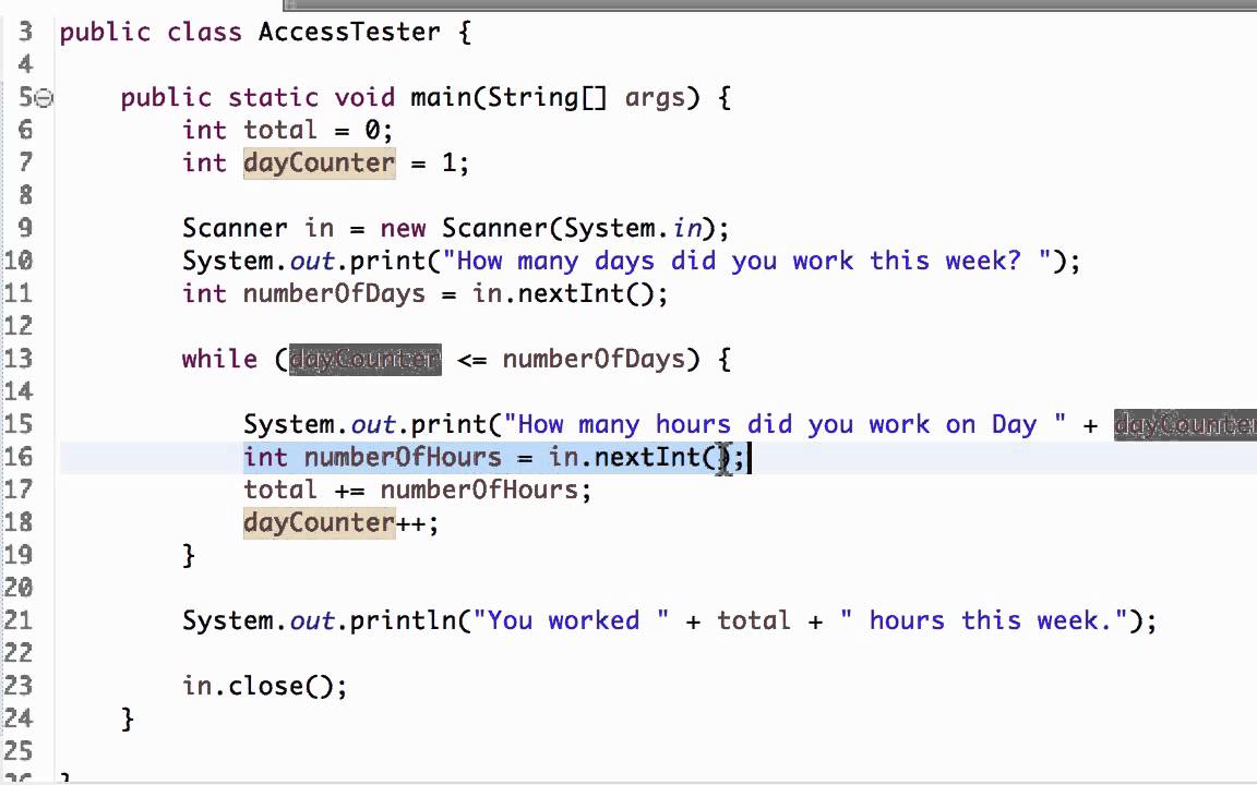 Java Loops Global Vs Local Variables Youtube