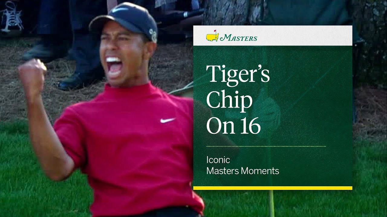 Tiger Woods Chip On 16 Iconic Masters Moments Youtube