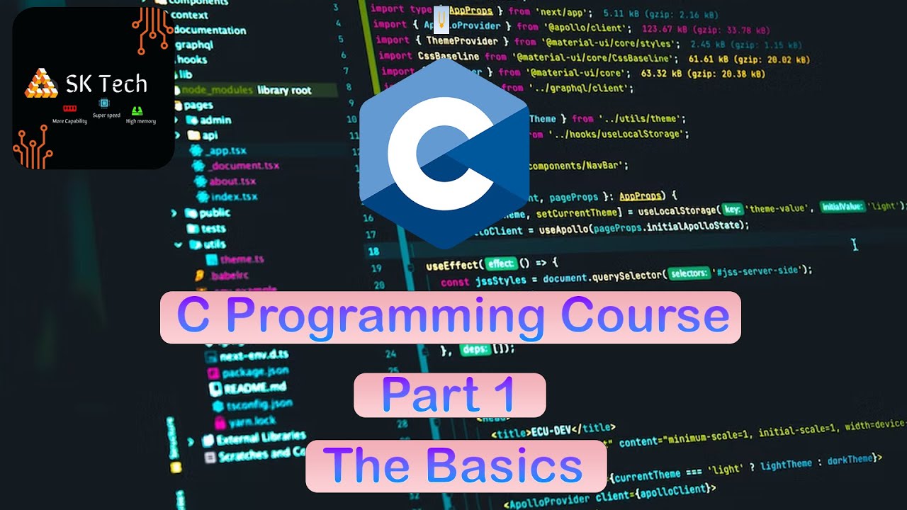 C Programming Course Part 1 The Basics Youtube