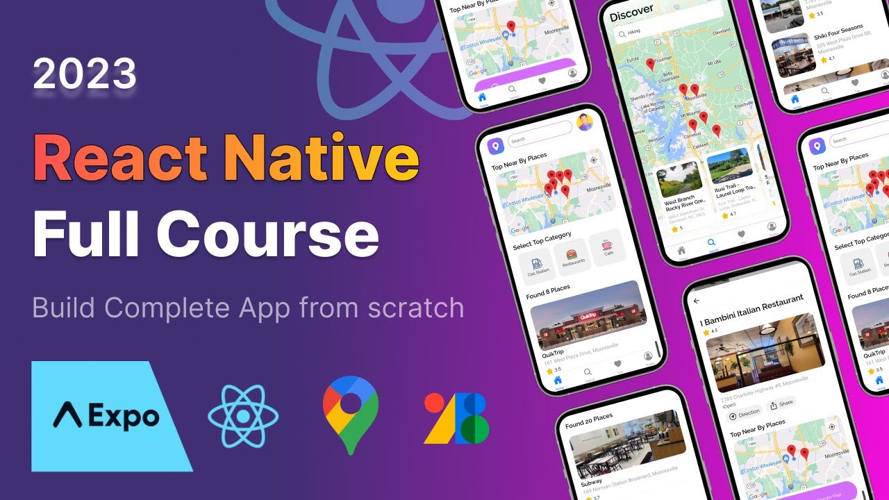 React Native Tutorial For Beginners React Native Expo Google Map