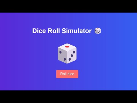 Dice Roll Simulator Html Css Javascript Tutorial Youtube