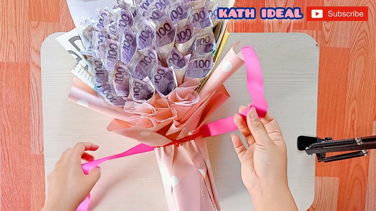 How To Make Easy Money Bouquet Easy Tutorial Surprise Idea Kath Ideal