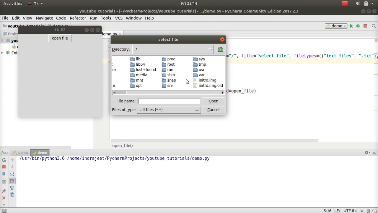 Python Gui Tutorial 41 Filedialogbox Askopenfile Youtube