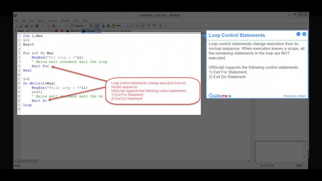 Vbscript Loops Youtube
