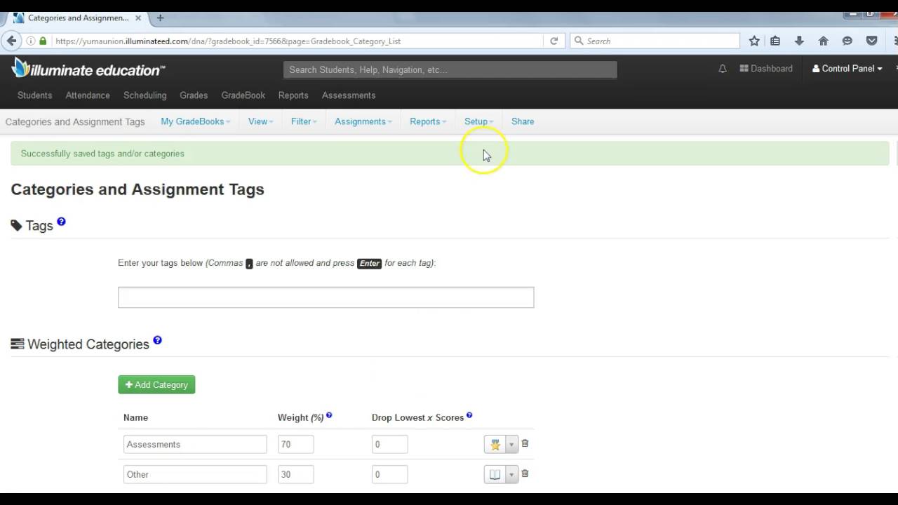 Gradebook Setup Youtube