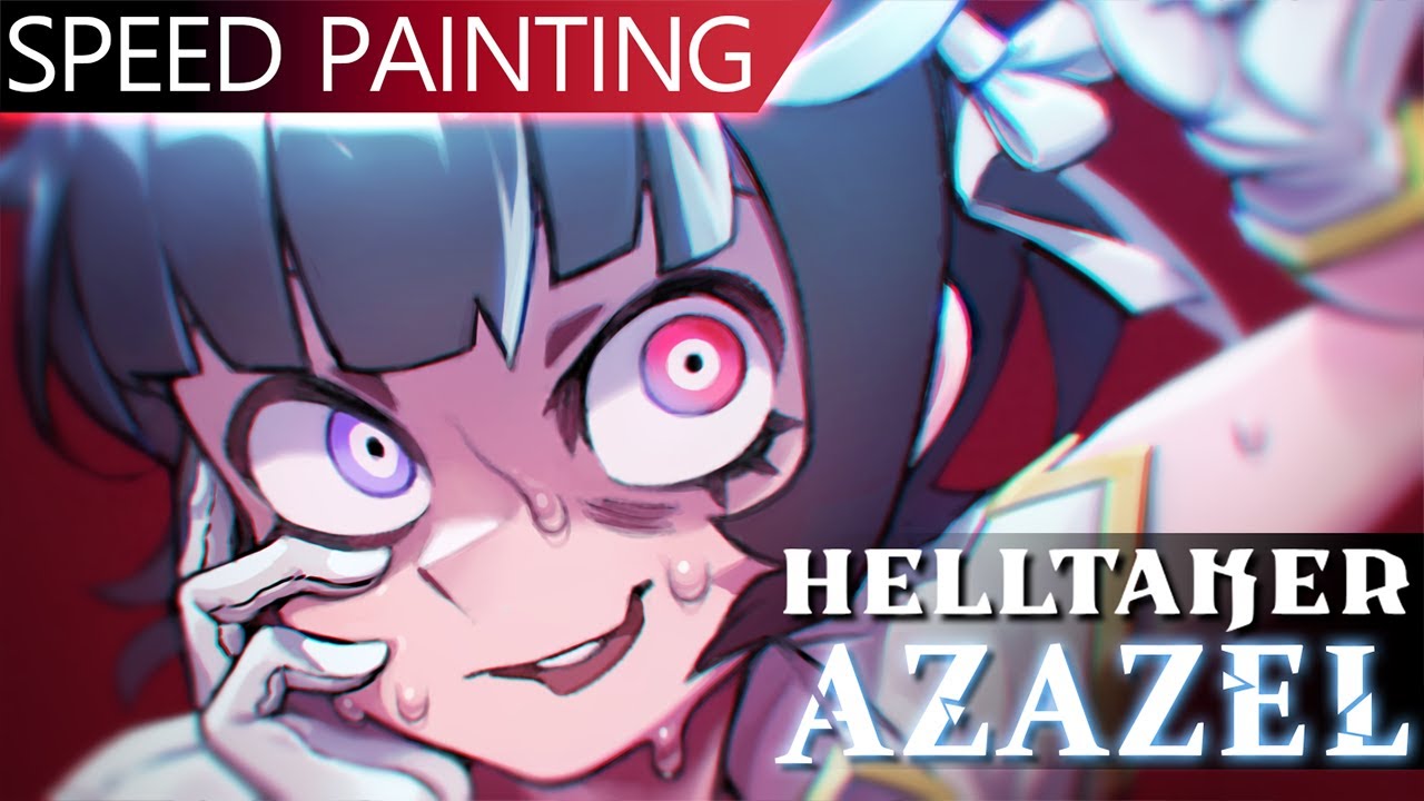 헬테이커 아자젤 스피드페인팅 Helltaker Azazel Speed Painting Youtube