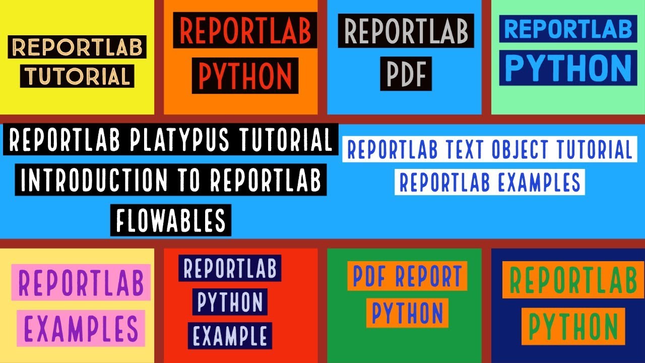 Reportlab Reportlab Python Reportlab Python Tutorial Introduction To