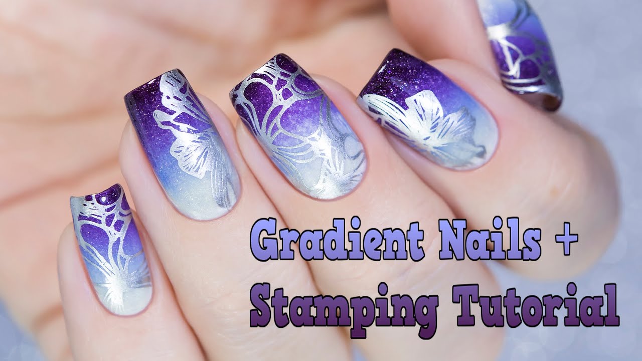 Gradient Nails Stamping Tutorial градиент стемпинг дизайн Youtube