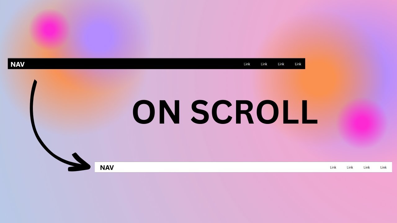 How To Change Nav Bar Color After Scroll Html Css Javascript Youtube