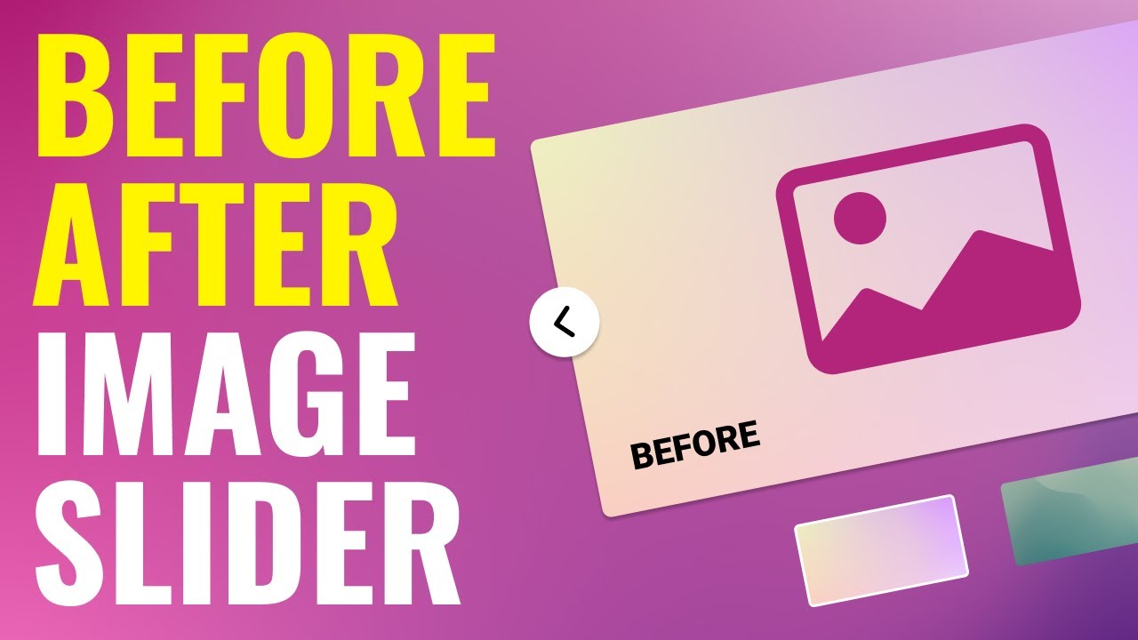 Build Simplest Before After Image Slider Gallery Two Examples Youtube