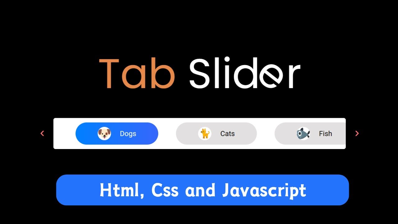How To Create Draggable Slider Tabs Html Css And Javascript Youtube