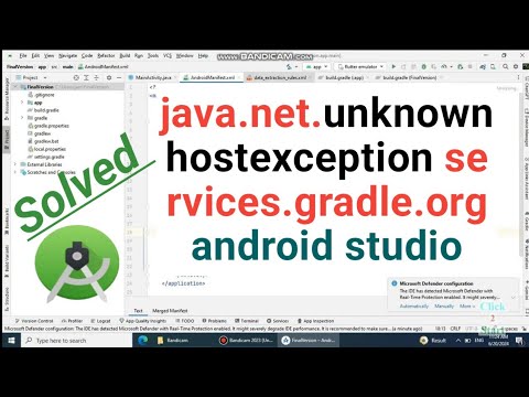 Java Net Unknownhostexception Services Gradle Org Android Studio Youtube