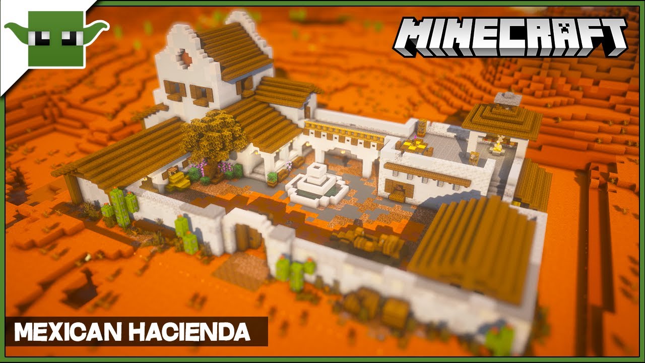 How To Build A Mexican Hacienda In Minecraft Full Tutorial Youtube