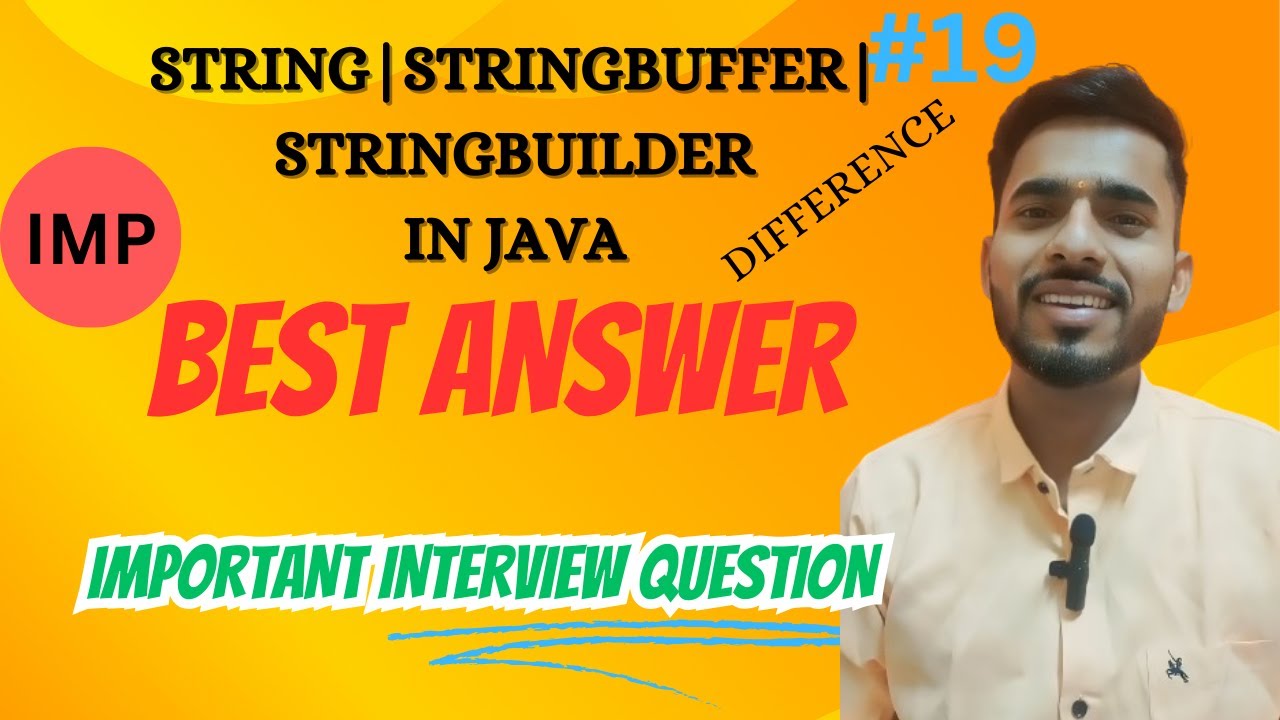 Best Answer String String Buffer String Builder In Java Youtube