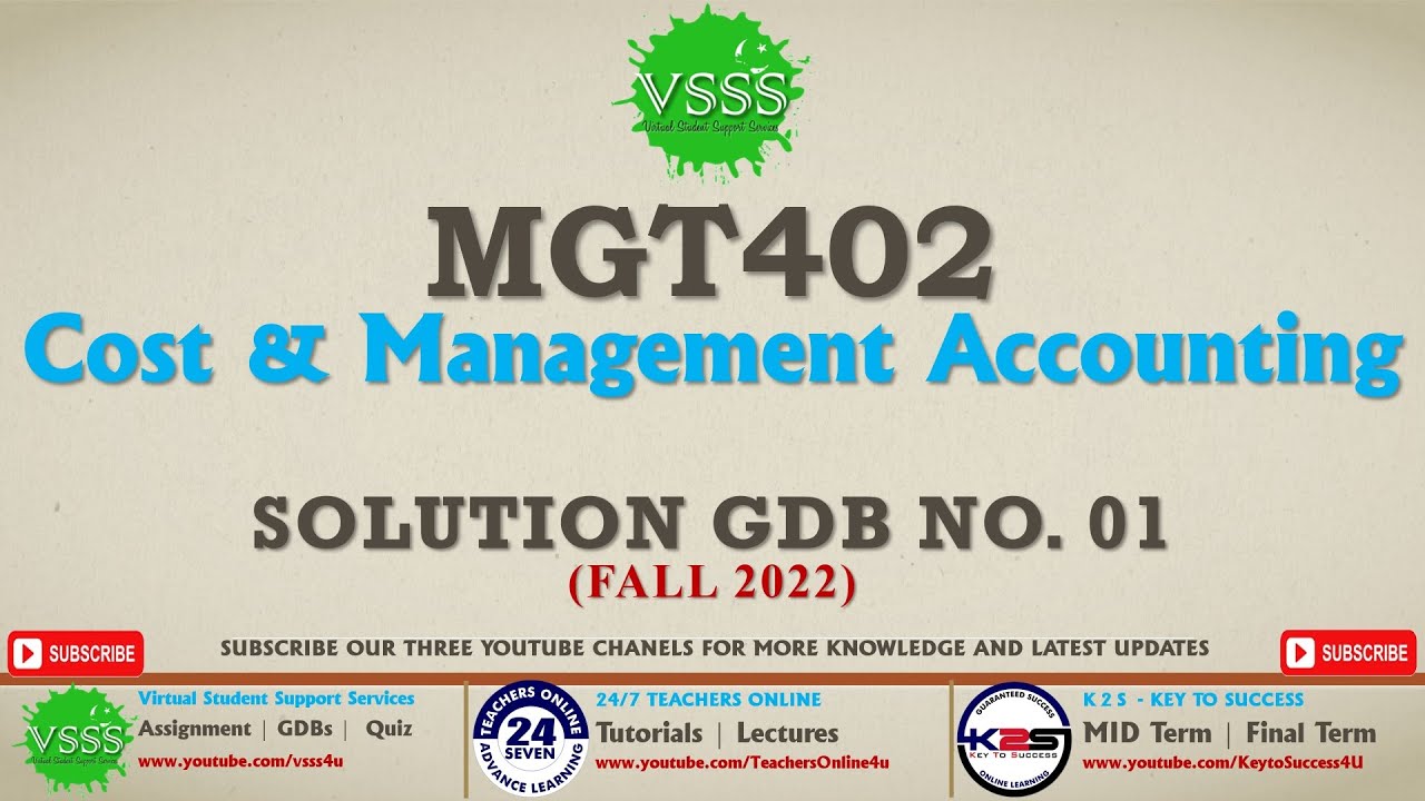 Mgt402 Gdb No 1 Solution Fall 2022 Mgt402 Gdb 1 2023 Mgt402 Youtube