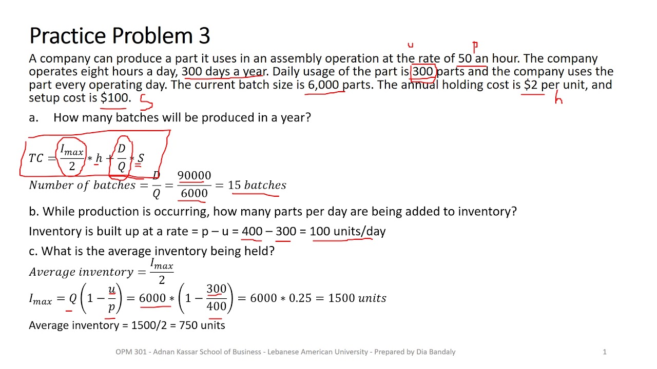 Inventory Management Solved Problems Part 3 Youtube