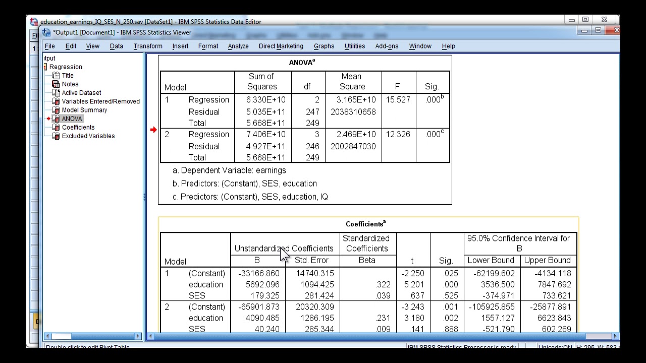 V14 6 Hierarchical Multiple Regression In Spss Youtube