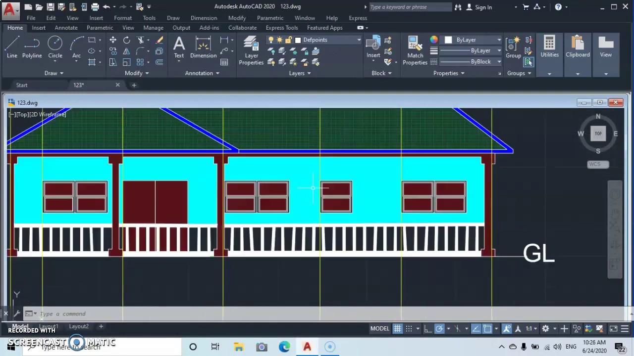 How To Draw The Elevation View Of A Building Part 1 Of 2 Youtube