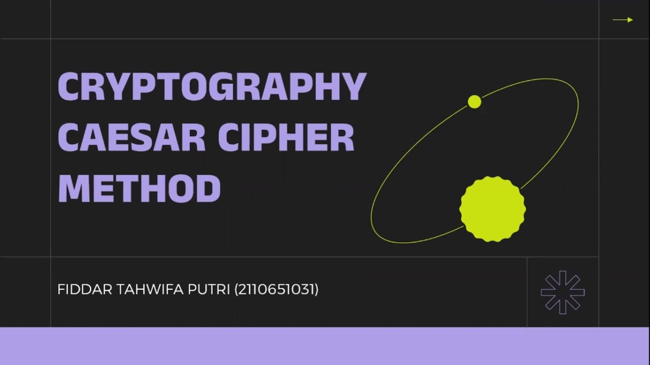Cryptography Metode Caesar Cipher Youtube